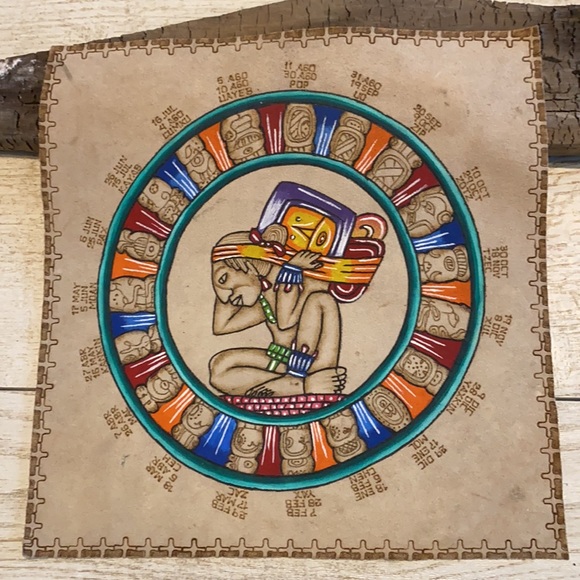 Hand Crafted | Accents | Mayan Handcrafted Calendar Haab Tzolkin ...